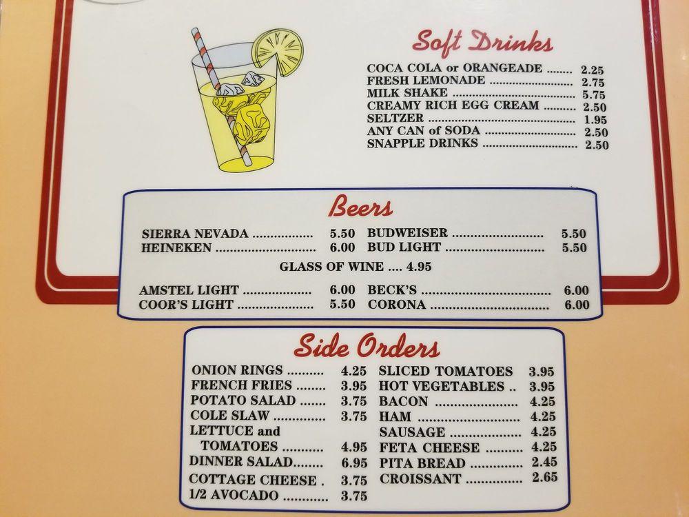 Menu at New York Luncheonette cafe, West New York