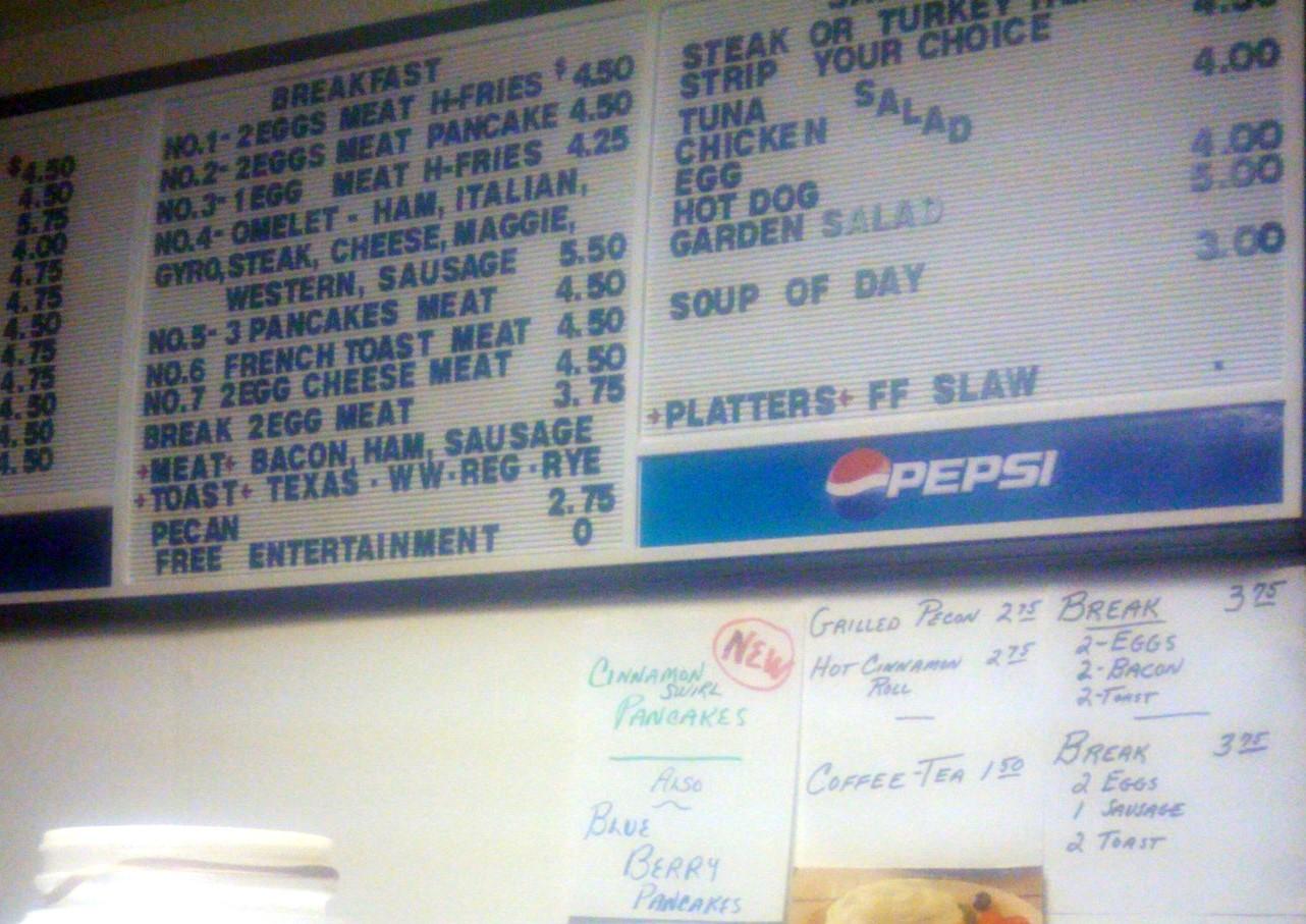 Menu at Trolley Barn Eatery, Castle Shannon