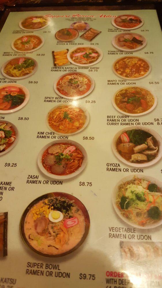 Menu at Daiichi Ramen Pearl City restaurant, Pearl City
