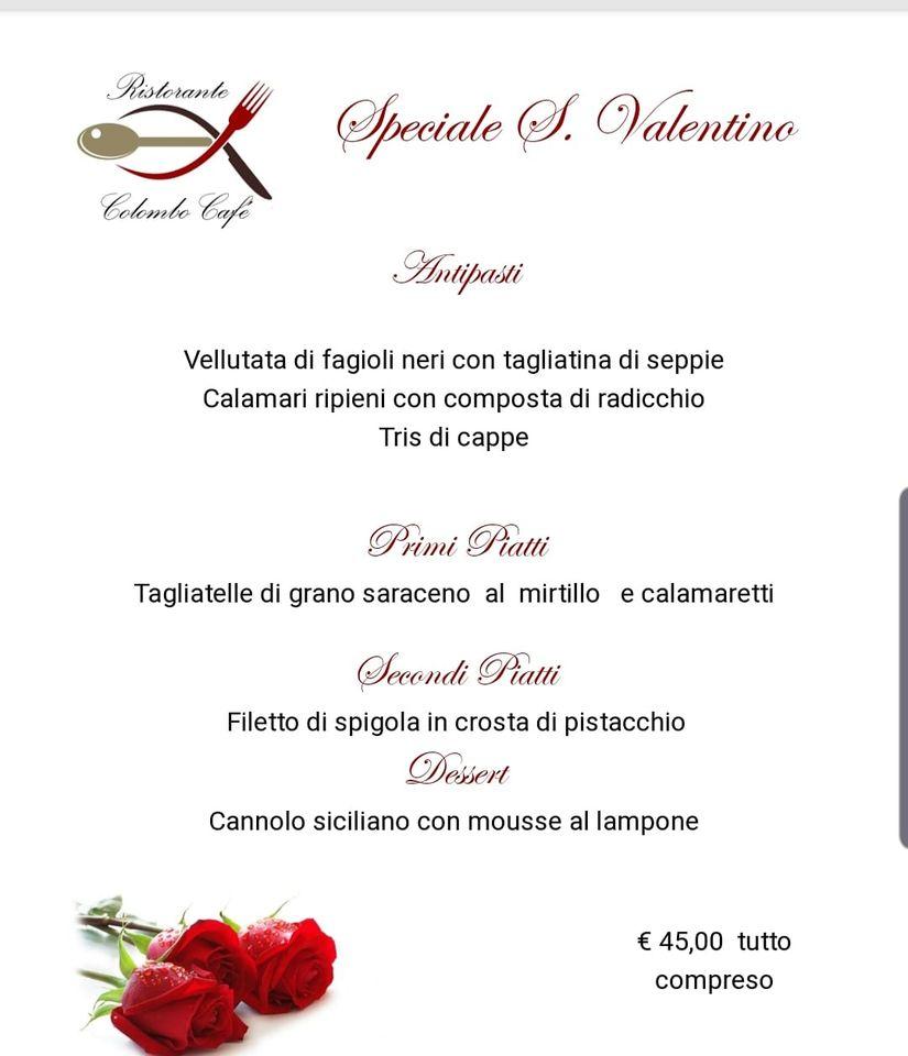 Menu at Ristorante Colombo Cafè, Saletto-San Bartolomeo