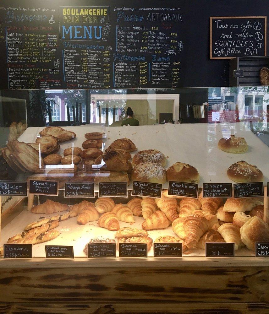Menu au Boulangerie Pain d'Épi, Montréal