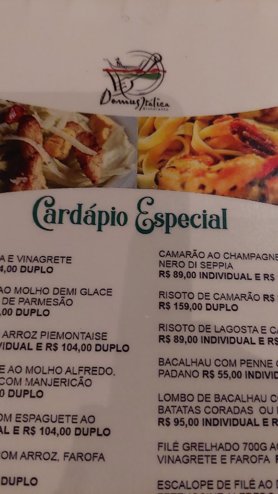 Menu em Domus Itálica Restaurante, Vila Velha, Rua Dr. Olivia Lira 353