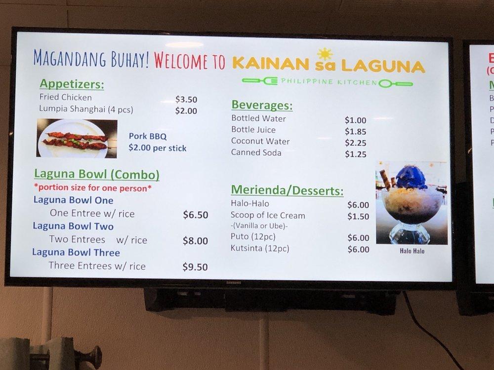 Menu at Kainan Sa Laguna restaurant, Plano