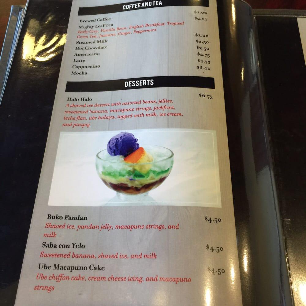 Menu at Kumare Restaurant and Bakery, Delta