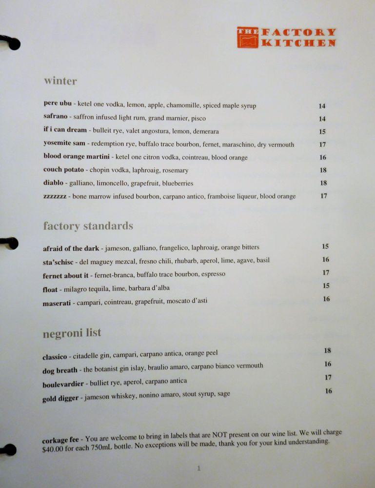 Menu at Matteo's Ristorante Italiano pub & bar, Las Vegas