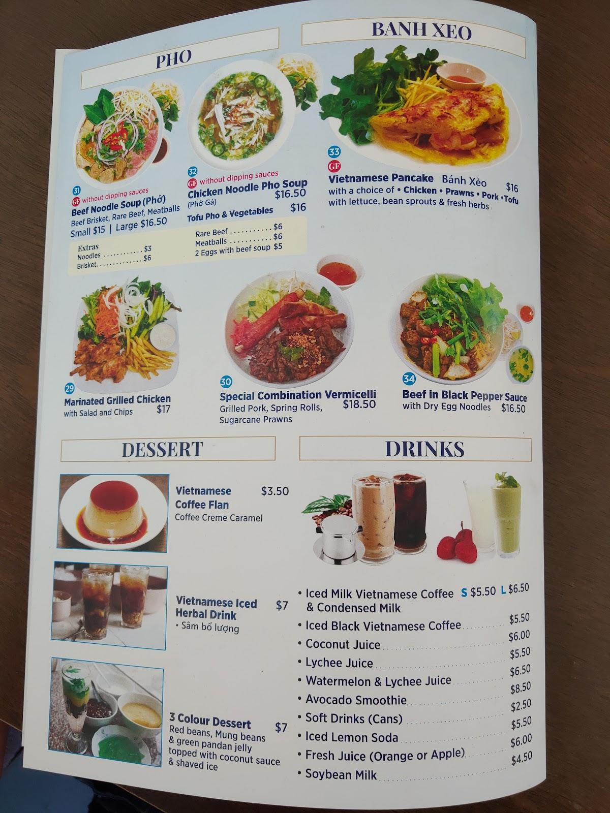 Menu at My Hao Cuisine - Vietnamese Restaurant and Cafe, Winston Hills ...