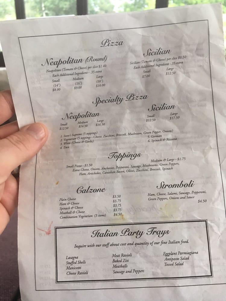 Menu at Steve's Pizzeria, Easton, S Greenwood Ave