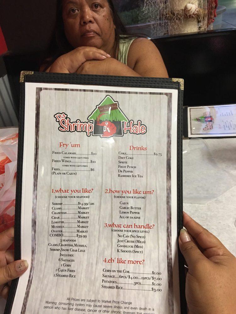 Menu at Da Shrimp Hale restaurant, Kahului