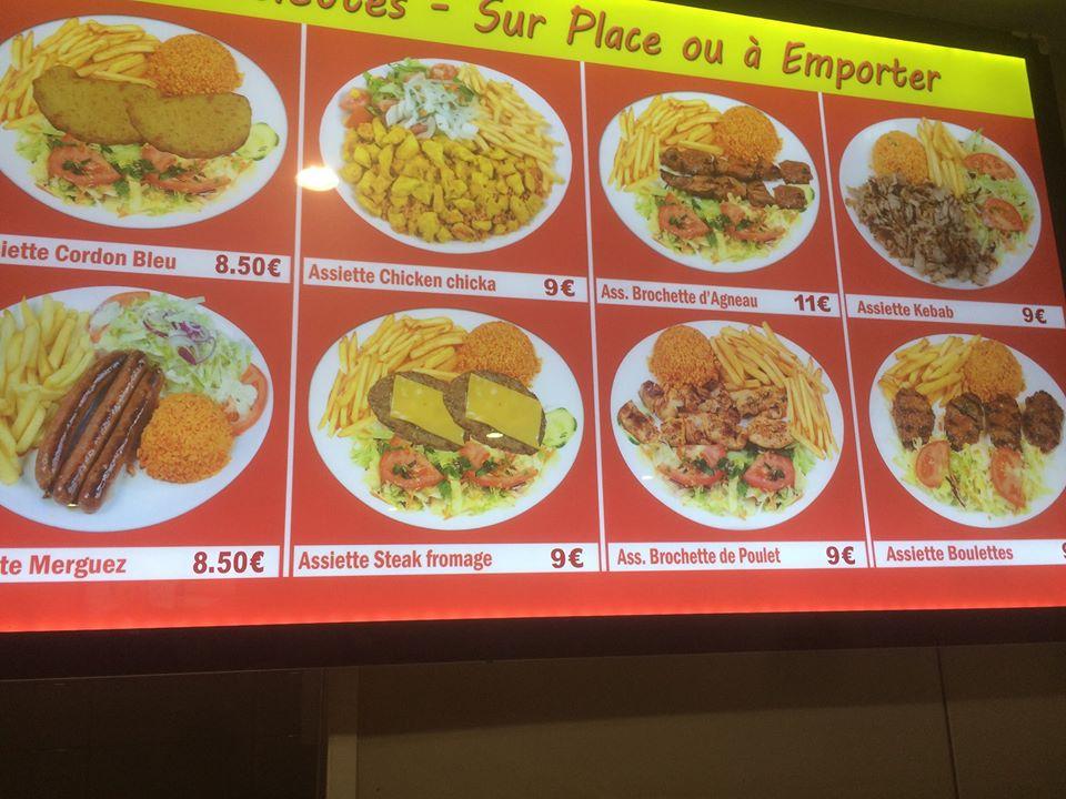 Menu au Hermes Kebab restaurant, Hermes