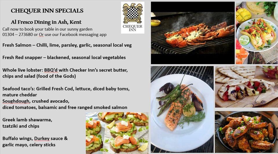 Menu at The Chequer Inn - Ash pub & bar, Wingham
