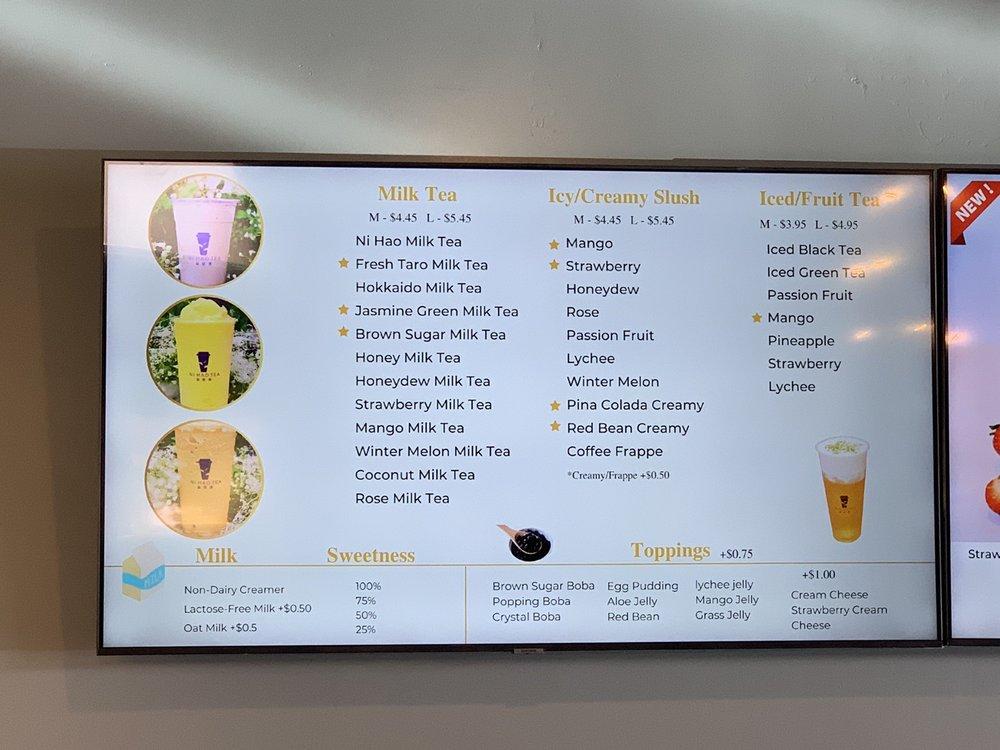 Menu at Ni Hao Tea pub & bar, Chandler