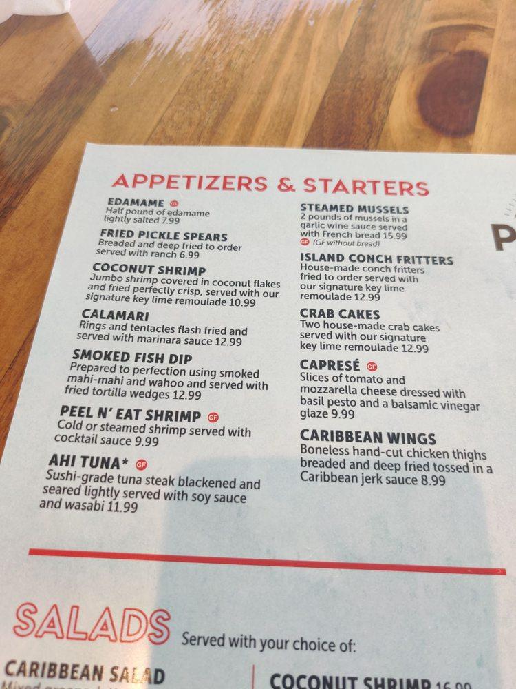 Menu at Pier 220 Seafood and Grill restaurant, Titusville