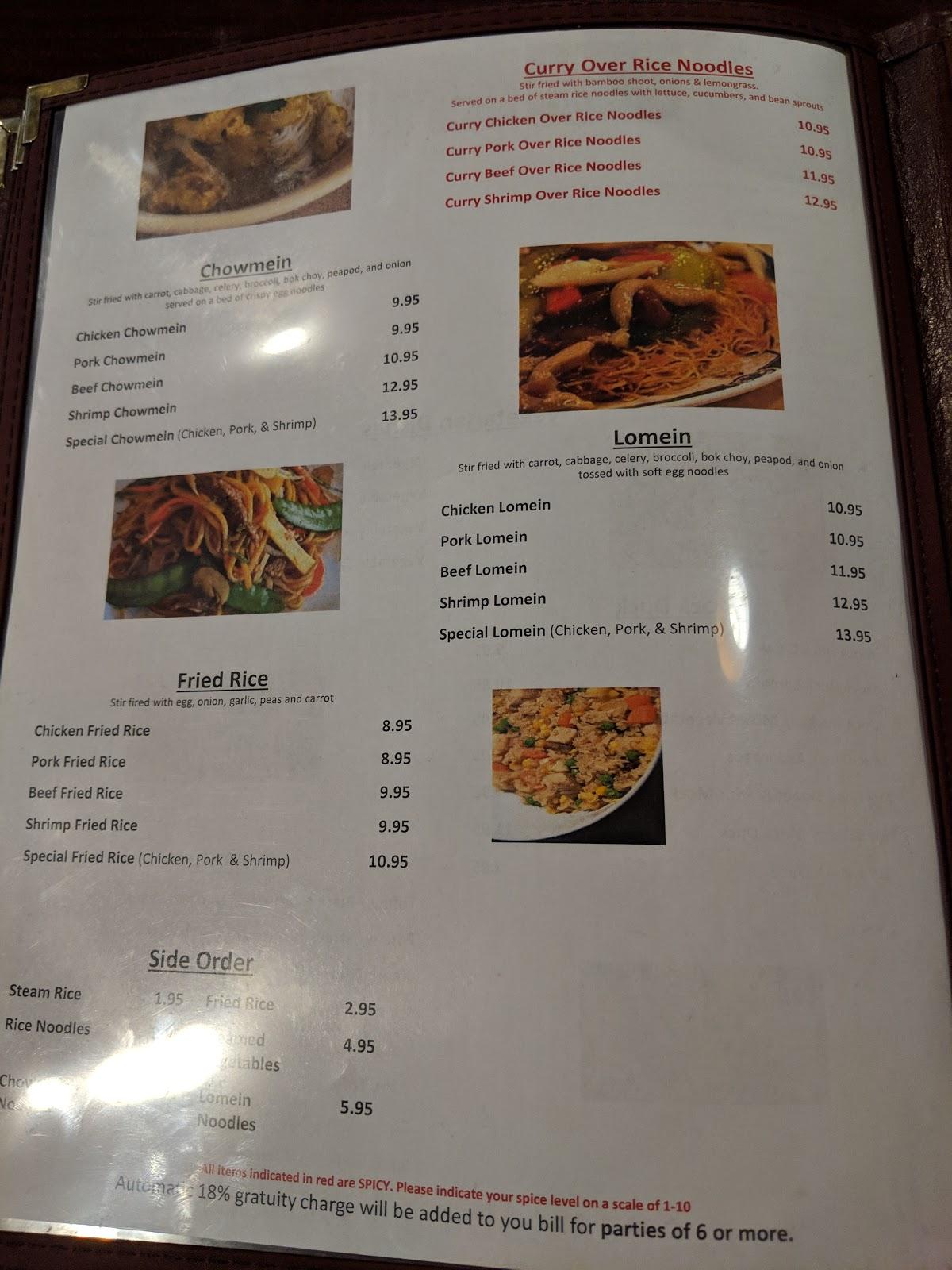 Menu at Cam Ranh Bay Restaurant, Burnsville, County Rd 42 W