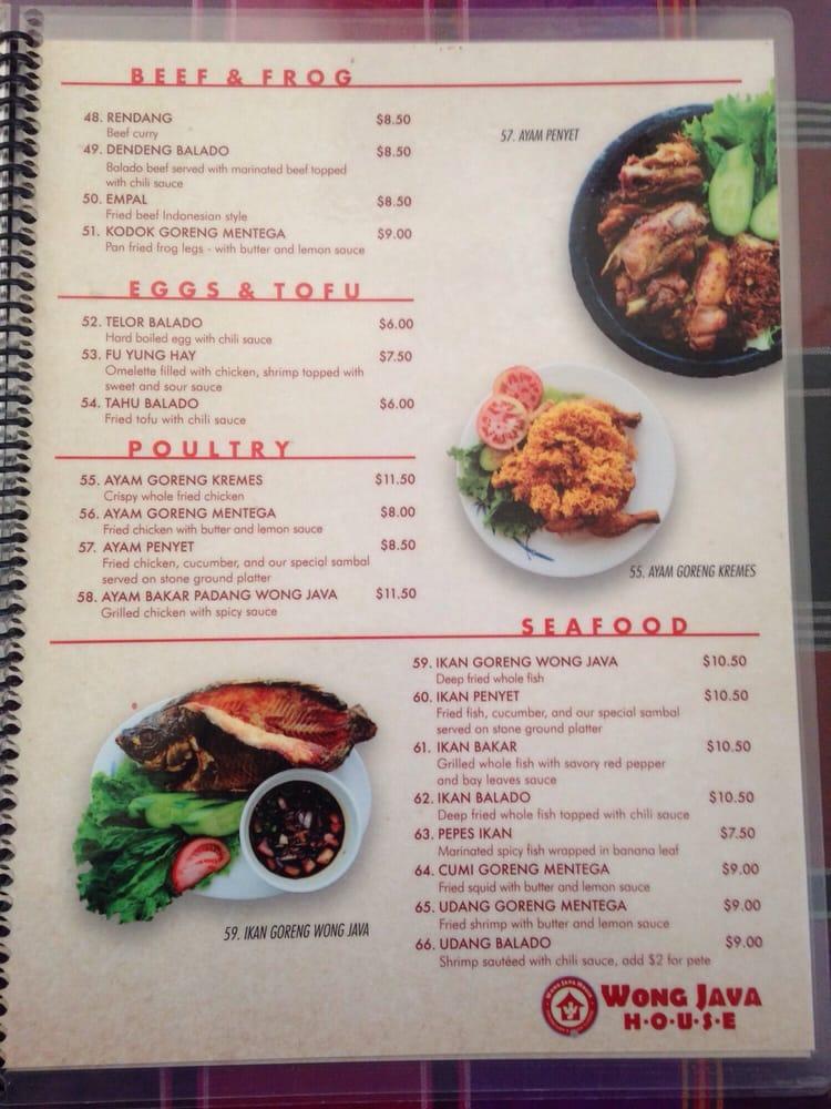 Menu at Wayang Restaurant Halal, Alhambra