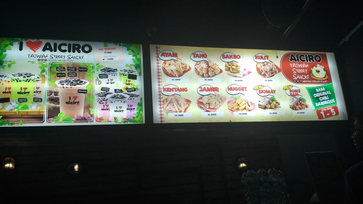 Menu at Aiciro Cafe, Malang