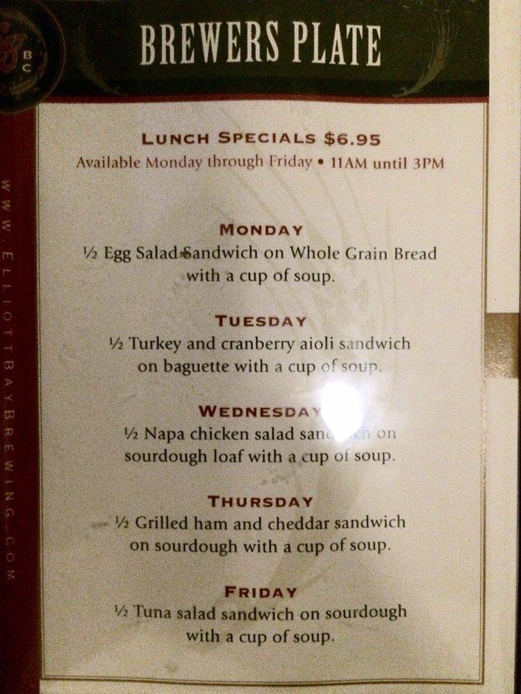 Menu at Elliott Bay Brewing - Burien pub & bar, Burien