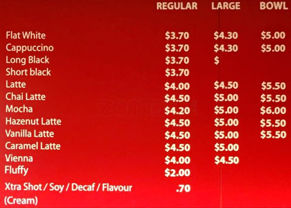 Menu at Greenland Cafe, Pukekohe, 28 Subway Rd