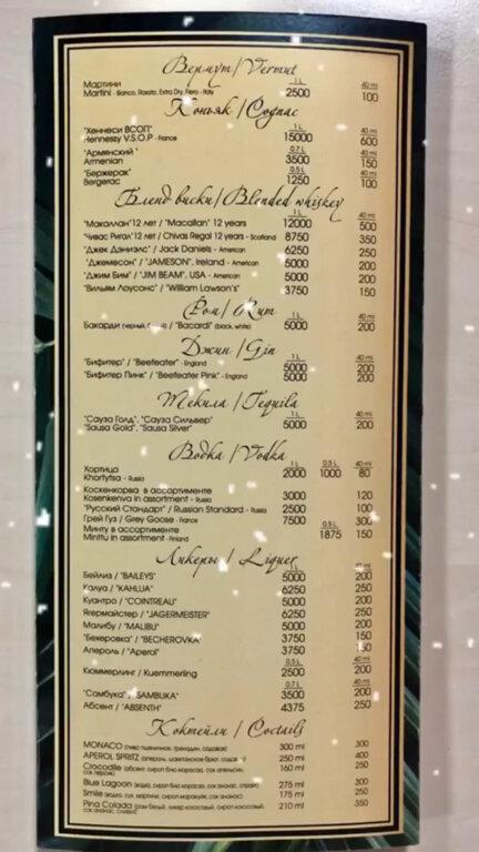 Menu at Monaco, Vyborg