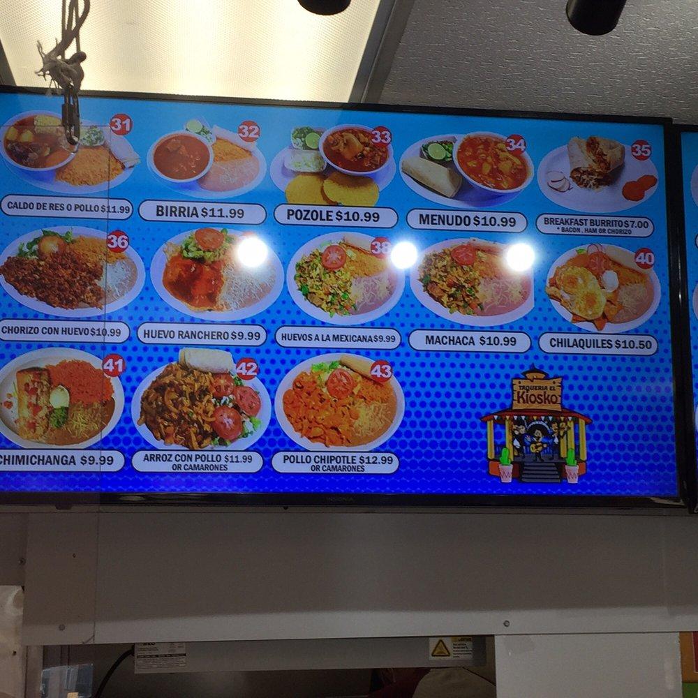 Menu at El Kiosko restaurant, Renton, 526 S 2nd St