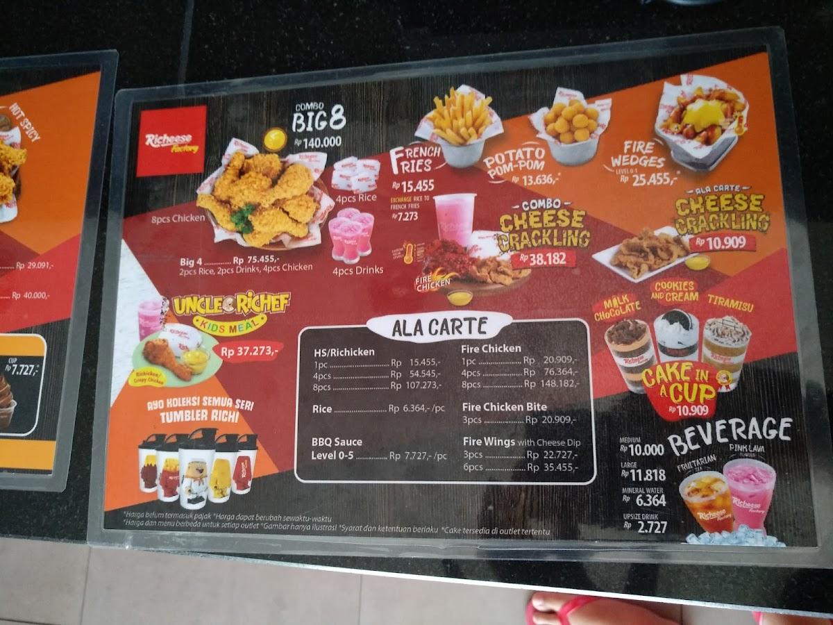 Menu at Richeese Factory Parangtritis restaurant, Yogyakarta, Jl ...