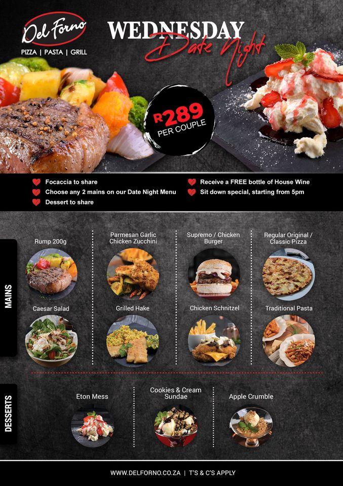 Menu at Del Forno Stoneridge restaurant, Edenvale, Stoneridge Centre ...