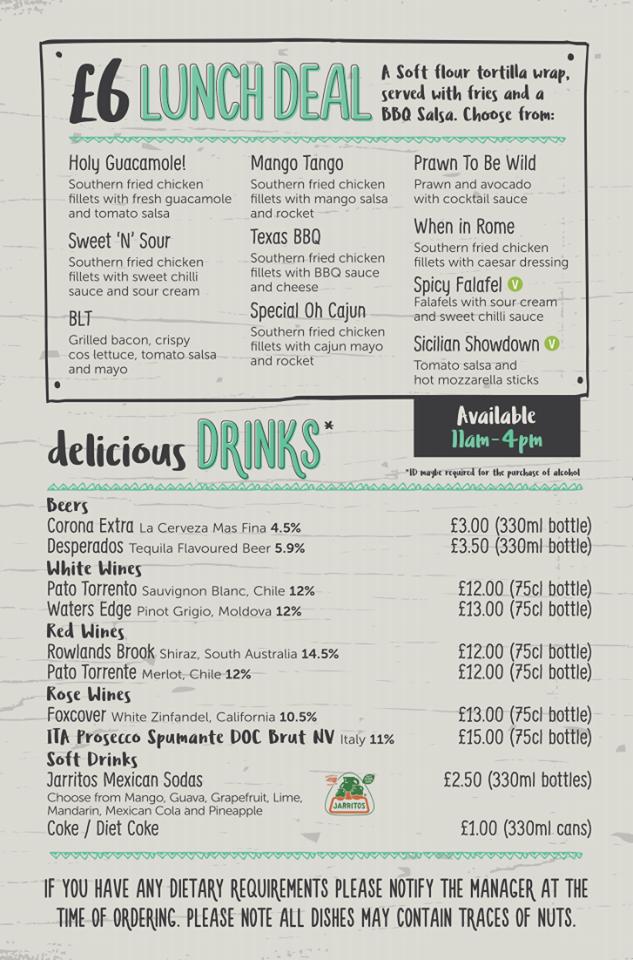 Menu at Liming Mexican Grill restaurant, Worthing