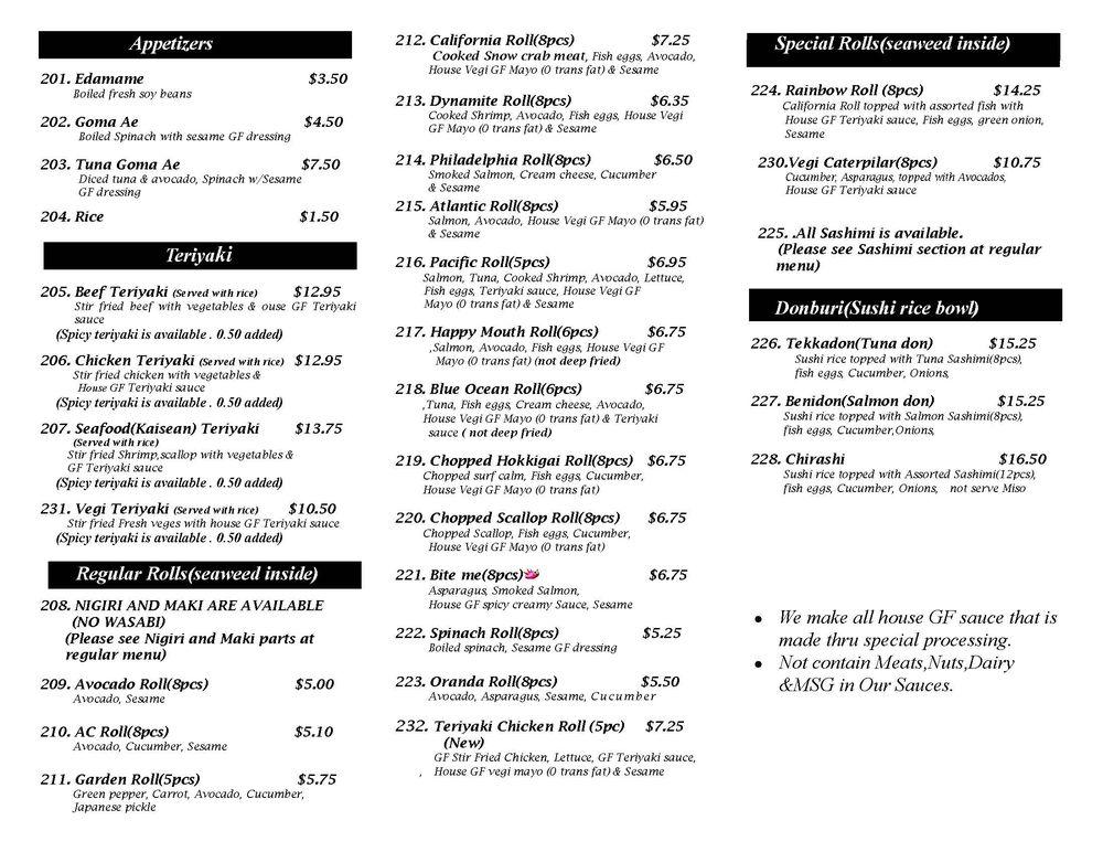 Menu at Sushi Hon restaurant, Winnipeg, Kenaston Blvd #120