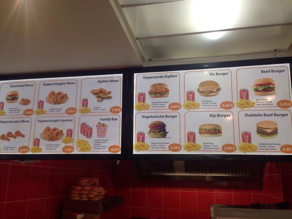 Menu at Eatpoint fastfood, Tongeren