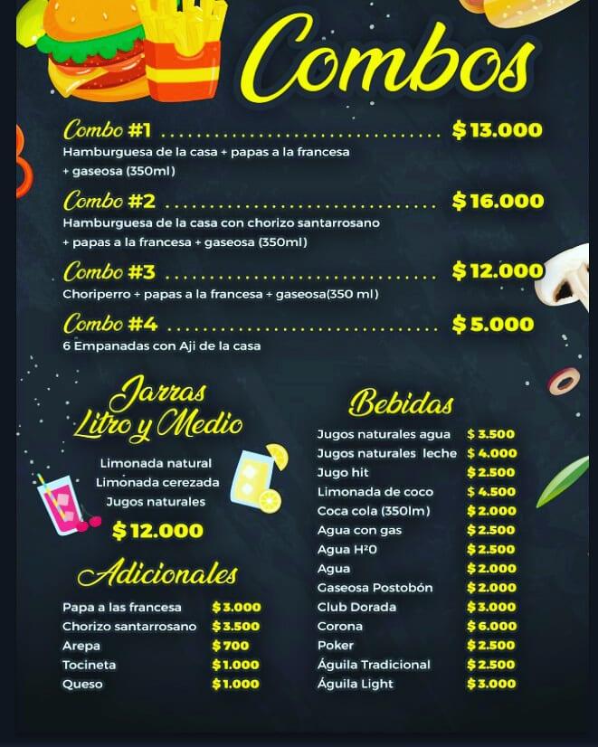 Menu at Aqui Fue restaurant, Melgar