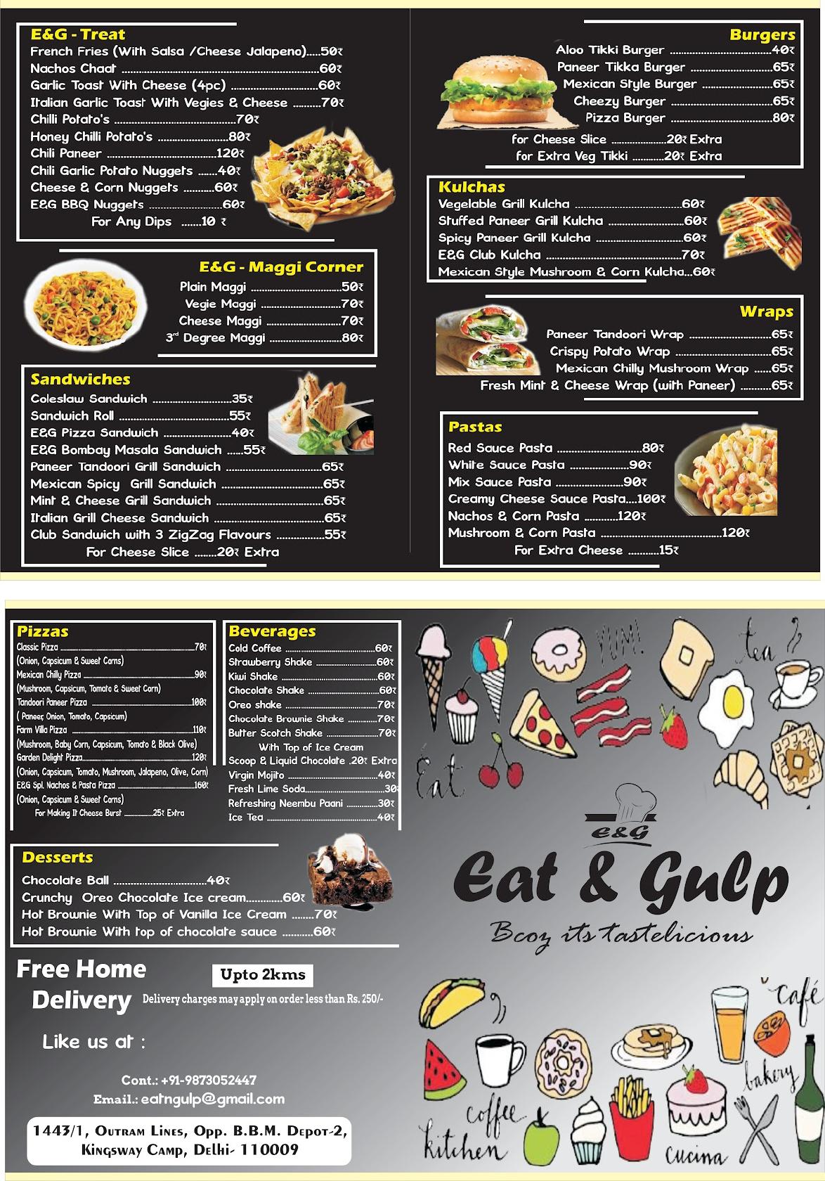 Menu at Hawa hawai street, Delhi, A-11 STREET NO 9 sanjay nagar Road