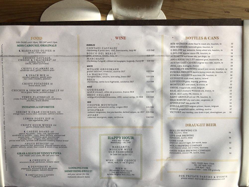 Menu at Lightnin's Good Times pub & bar, Houston