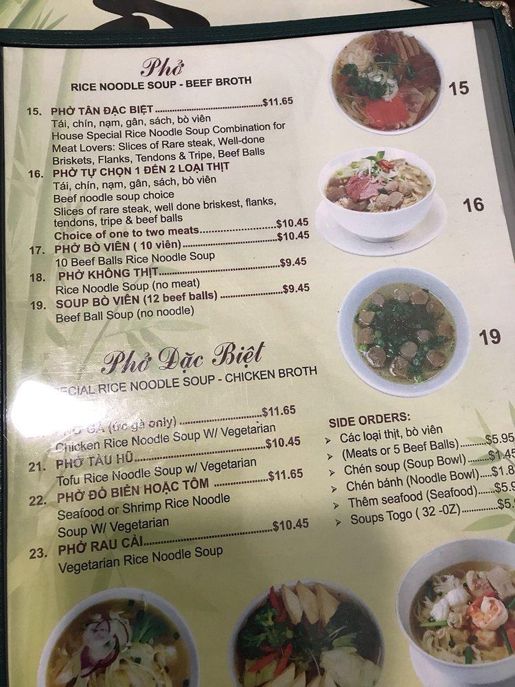 Menu at Pho Tan restaurant, Lakeland, S Combee Rd