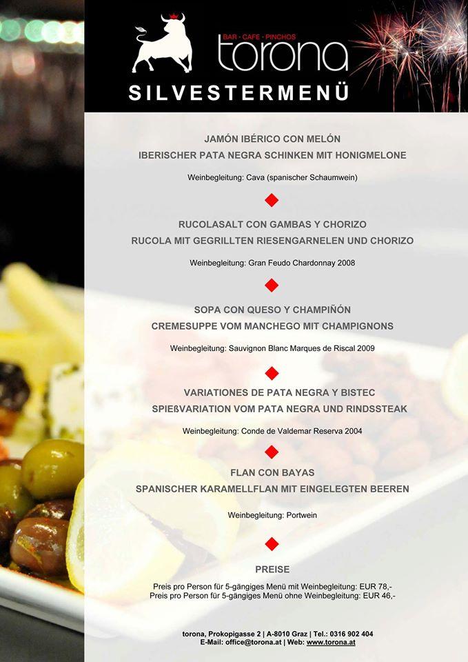 Menu at Torona Bar, Cafe, Pinchos, Graz