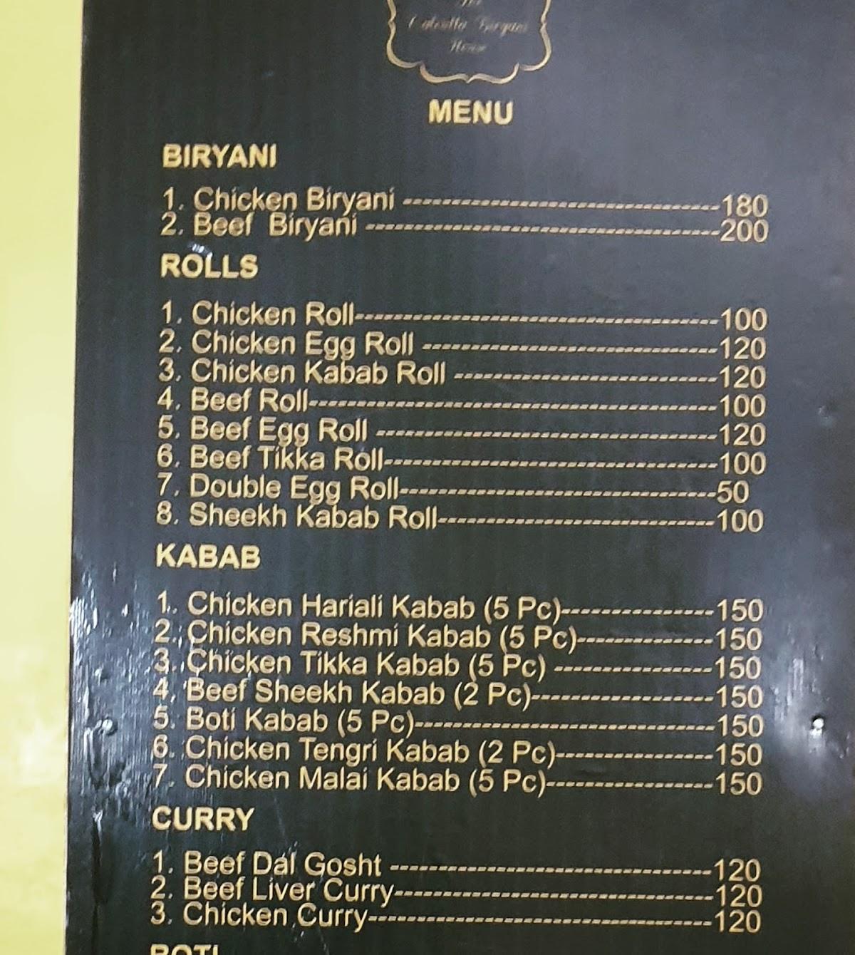 Menu at BIRYANI HOUSE, Dimapur, 04