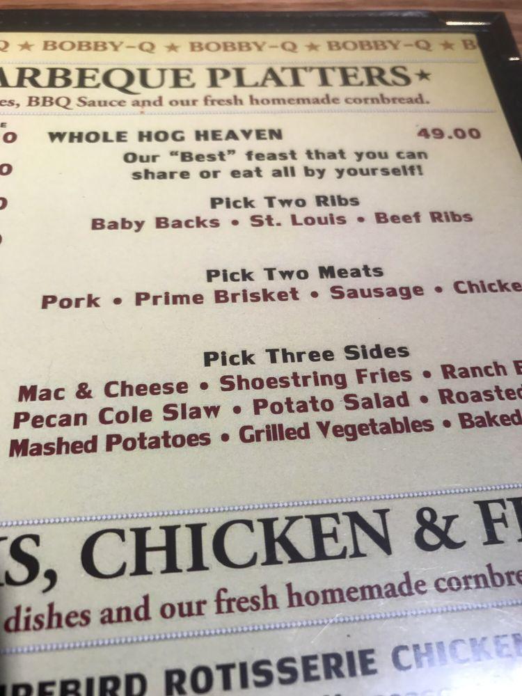Menu at Bobby-Q BBQ Restaurant and Steakhouse, Mesa, S Stapley Dr