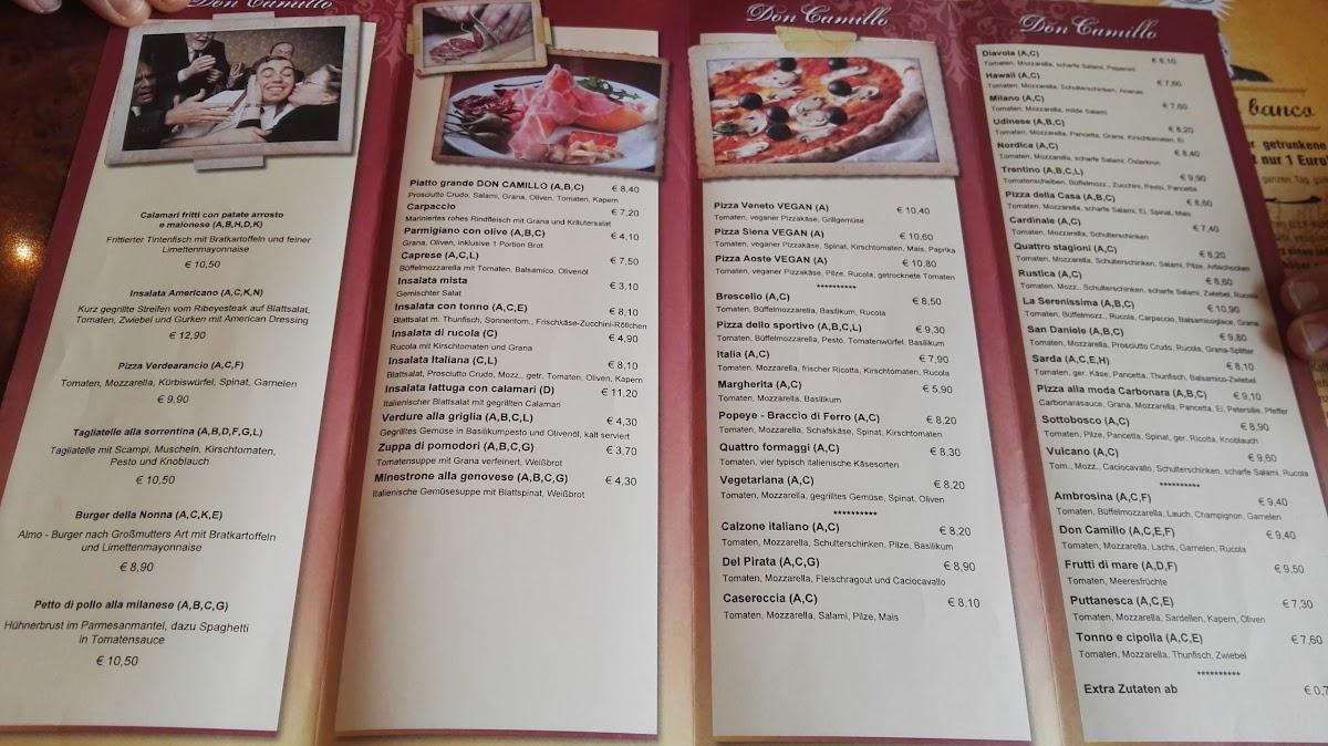 Speisekarte Von Don Camillo Pizzeria, Kronach – FDOMF