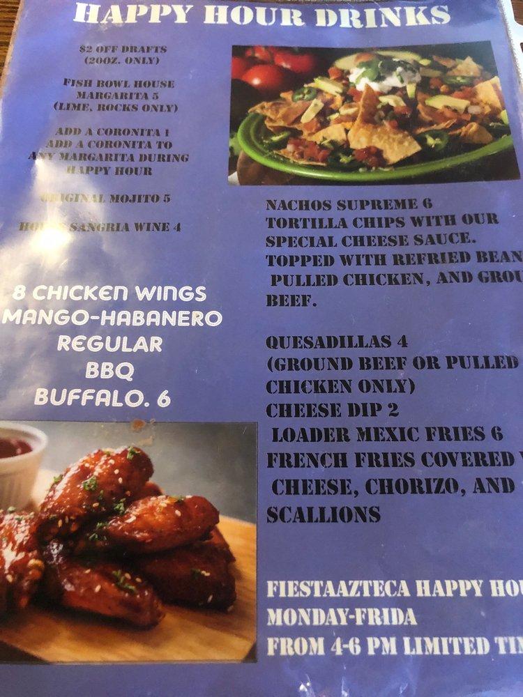 Menu at Fiesta Azteca pub & bar, Uniontown