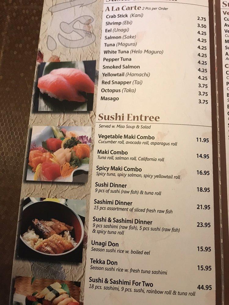 Menu at Isshin Japanese Steakhouse, Fairview