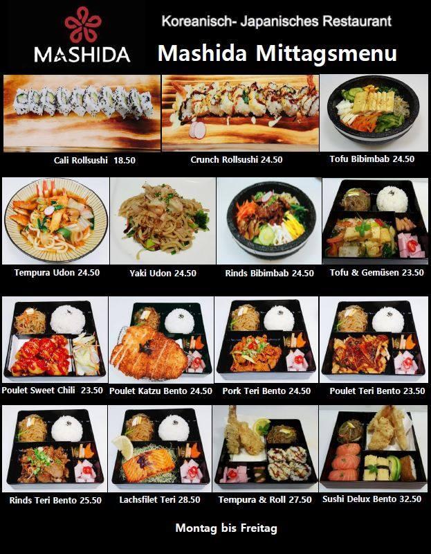 Speisekarte von Mashida Take away, Luzern