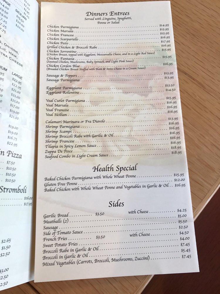 Menu at Calabria Restaurant, New City