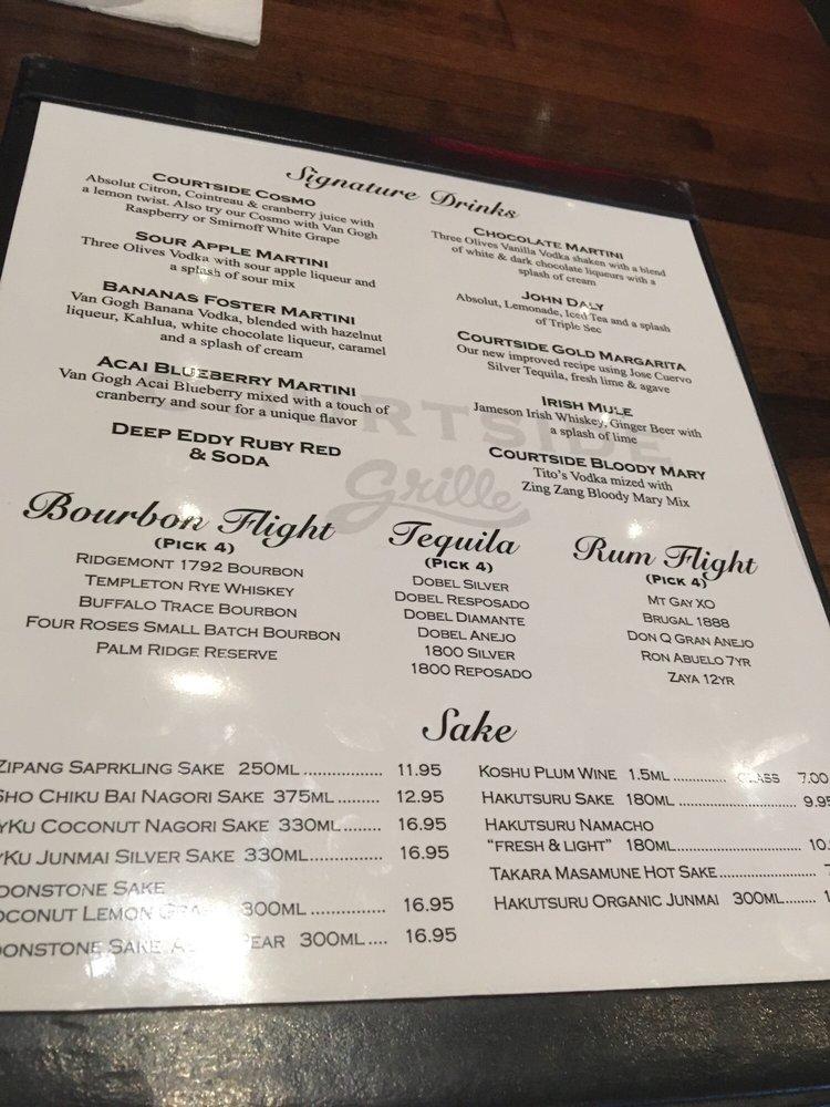 Menu at Courtside Grille pub & bar, Saint Petersburg, 110 Fountain Pkwy N