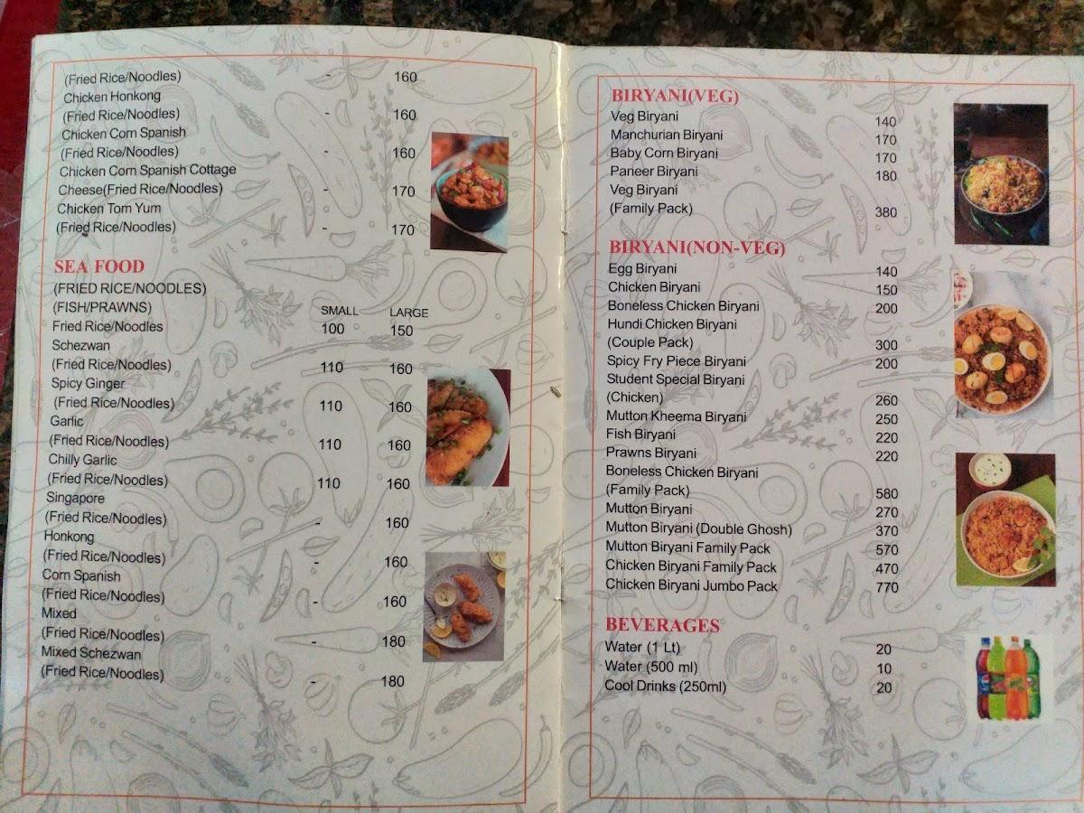 Menu at Student Biryani, Hyderabad, Mankunj Rd
