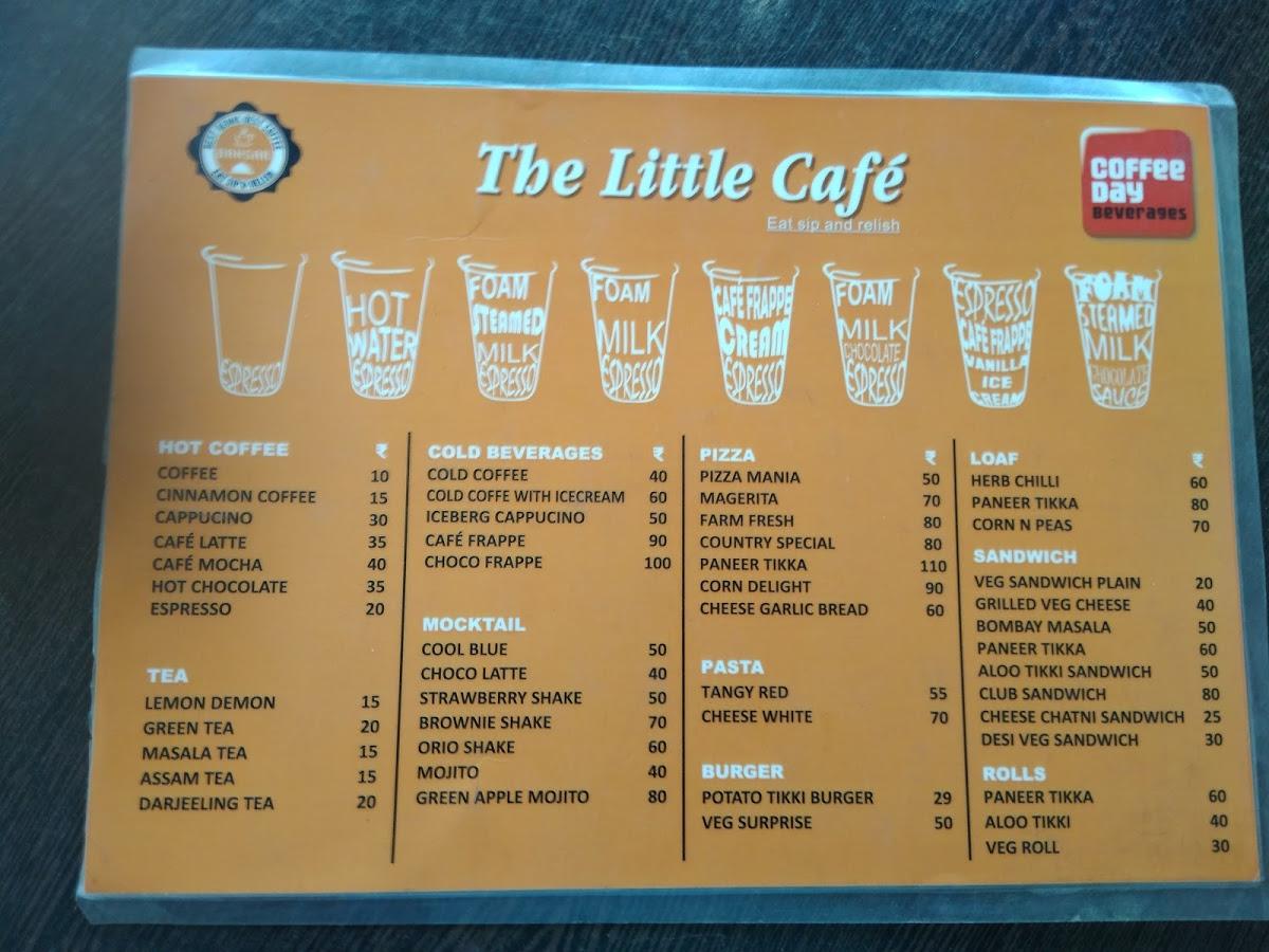 Menu at The Little Cafe, Bhopal, Shop 1 358/3