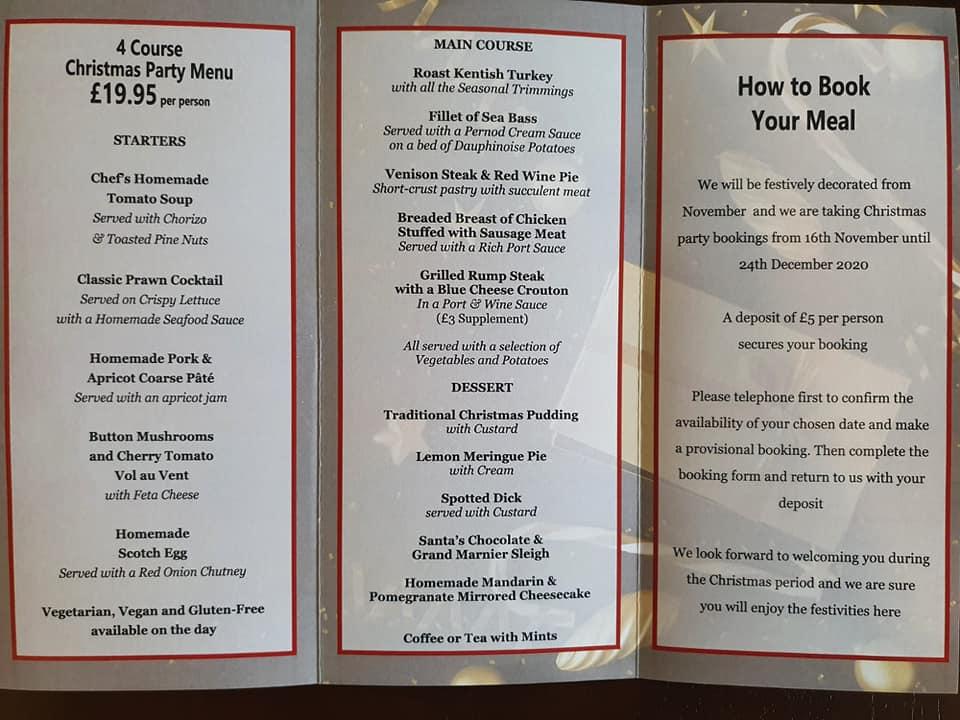 Menu at The Racing Greyhound pub & bar, Ramsgate