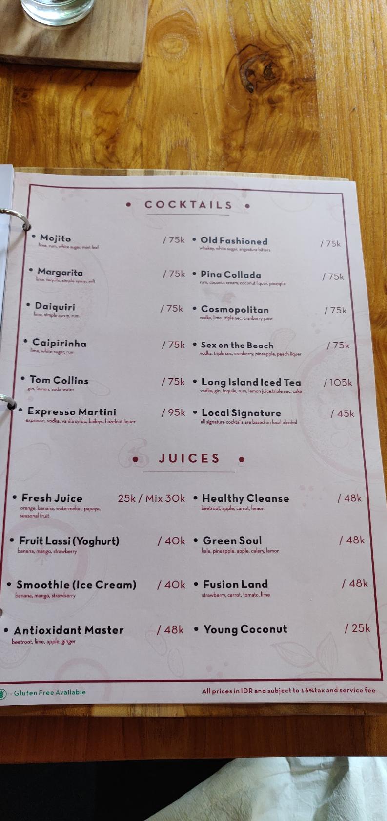 Menu at BIJI WORLD restaurant, Bedulu