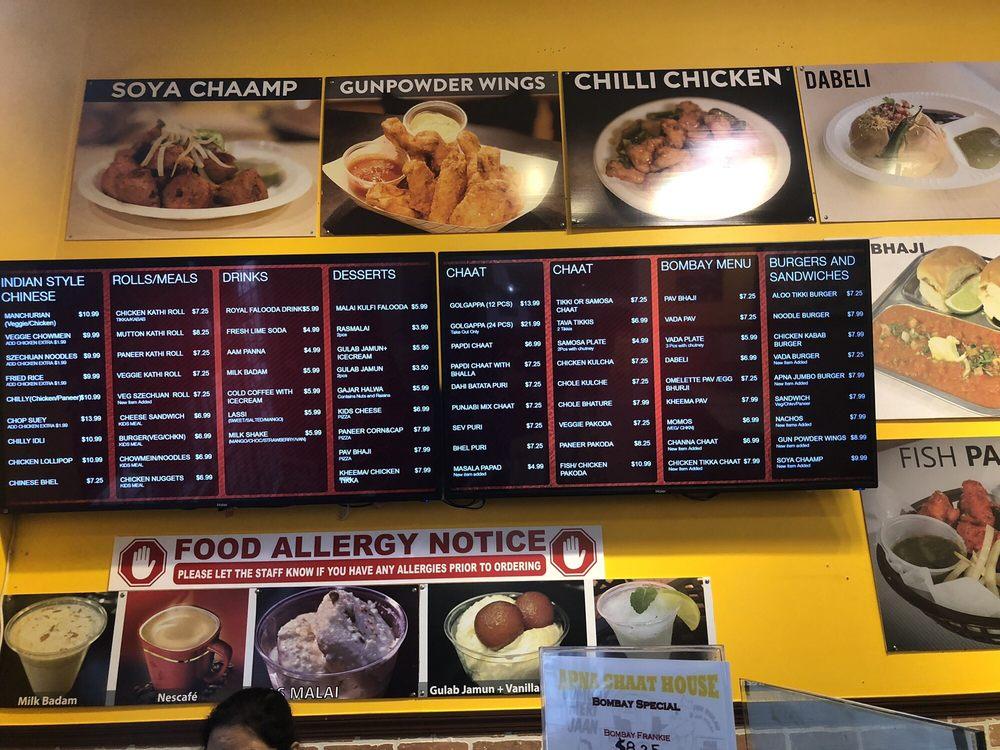 Menu at Apna Chaat House restaurant, Surrey, 120 St #201