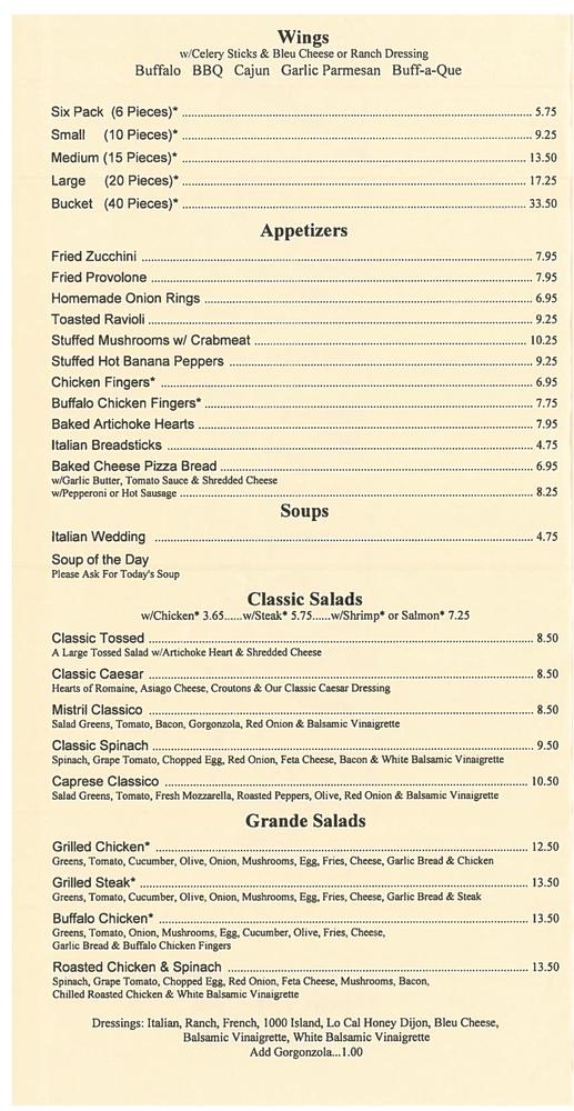 Menu at Armstrong's restaurant, Moon, Thorn Run Rd