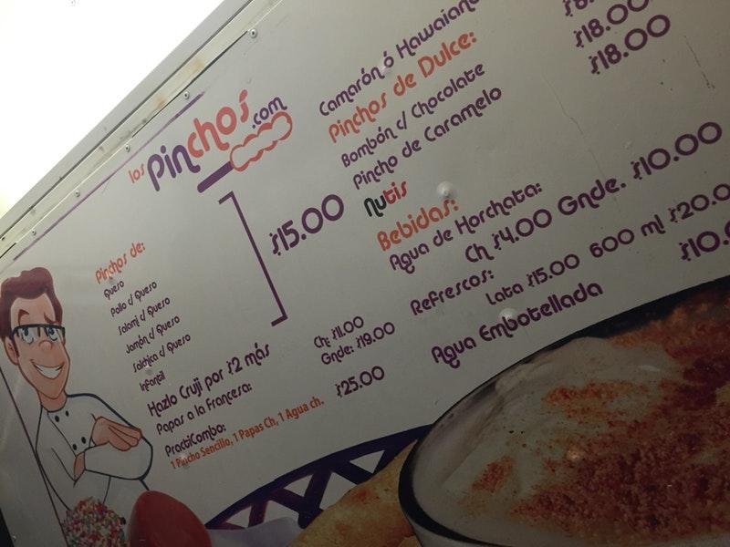 Menu at Los Pinchos.com restaurant, Puebla City, Calle 45 Pte. 1937