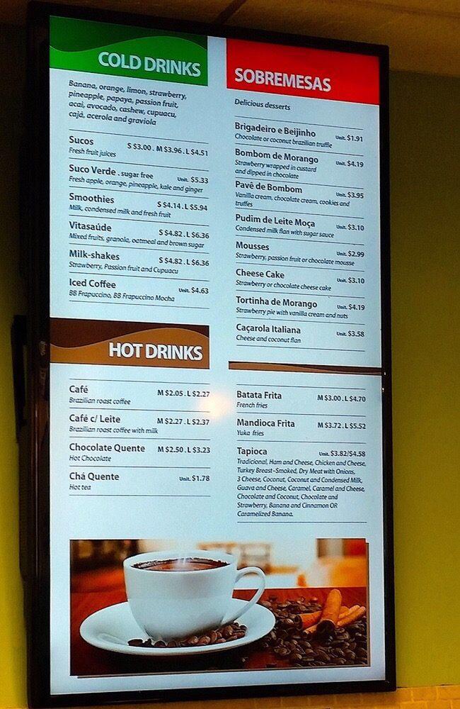 Menu at Brazilian Bakery Cafe, Marietta, Powers Ferry Rd Ste A