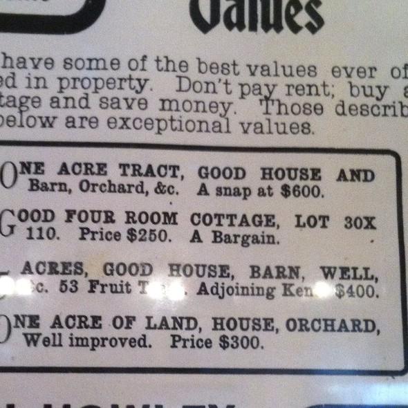 Menu at Golden Steer Steak 'n Seafood restaurant, Kent